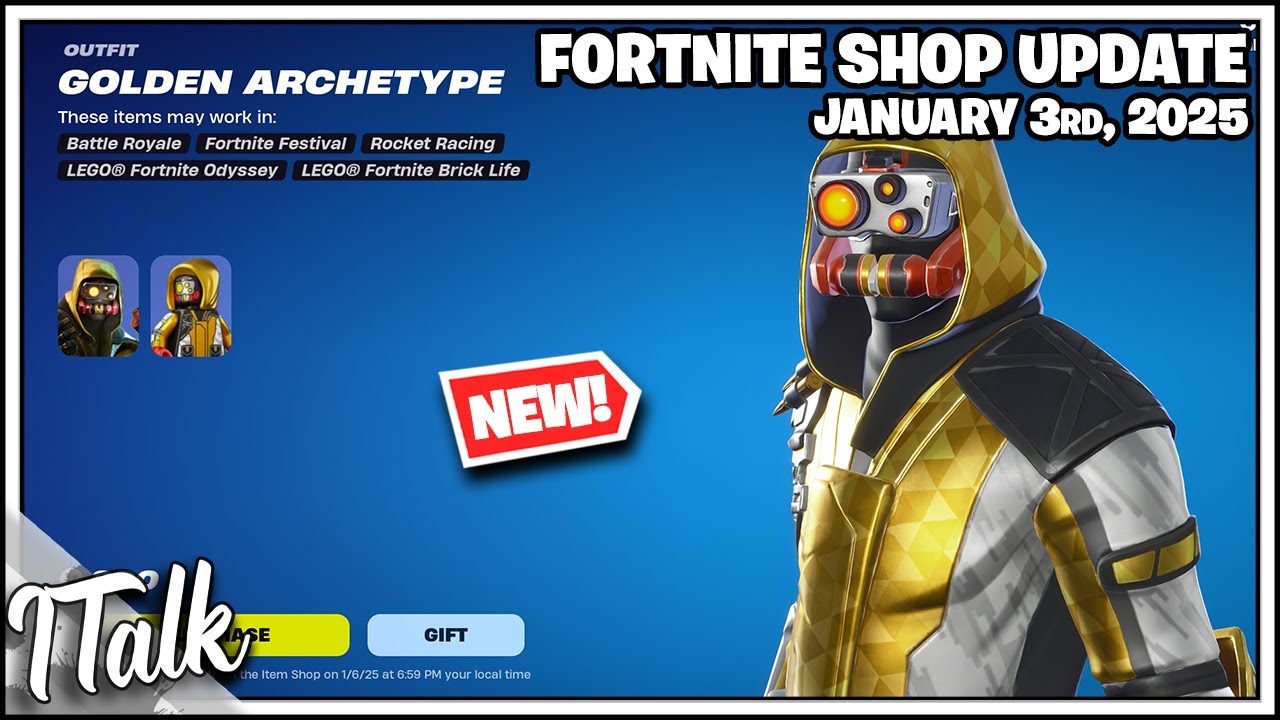 *NEW* GOLDEN ARCHETYPE & KICKS! Fortnite Item Shop [January 3rd, 2025 ...