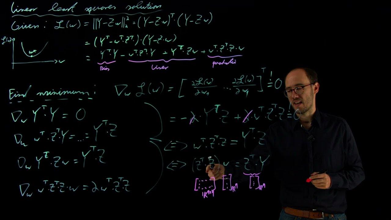 Linear least squares solution (DS4DS 2.03) - YouTube