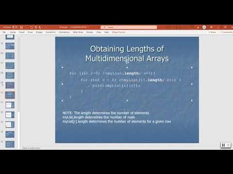 Java Video Lecture 7 - Multidimensional Arrays - YouTube