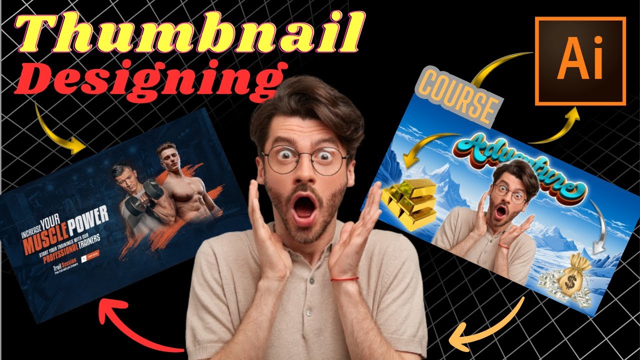 Thumbnail🤞 Designing Course🤷‍♂️ In Adobe Illustrator || MNH Graphic ...