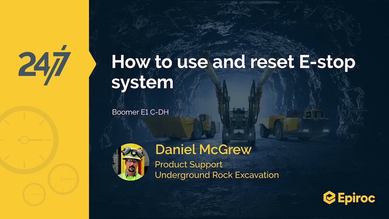 How to use and reset E-stop system | Boomer E1 C-DH - YouTube