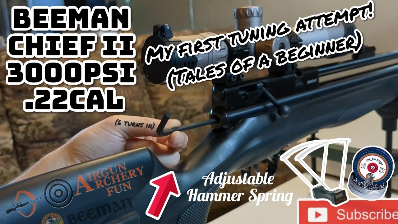 Beeman Chief II 3000PSI .22cal // My first time tuning a Pcp (Detuning ...