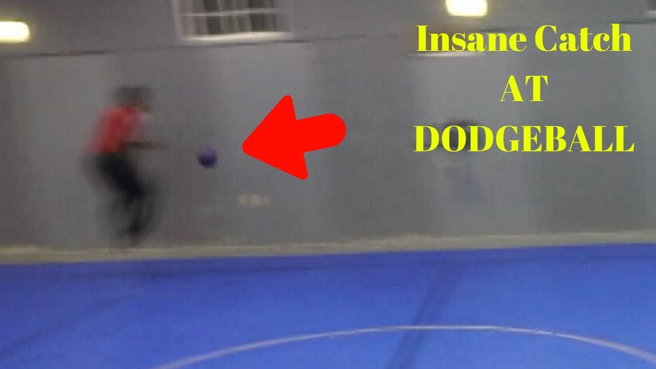 Crazy Dodgeball Catch - YouTube