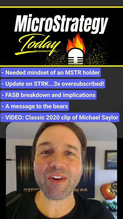 MicroStrategy Massive week ahead! #mstr #bitcoin #microstrategy #saylor - YouTube