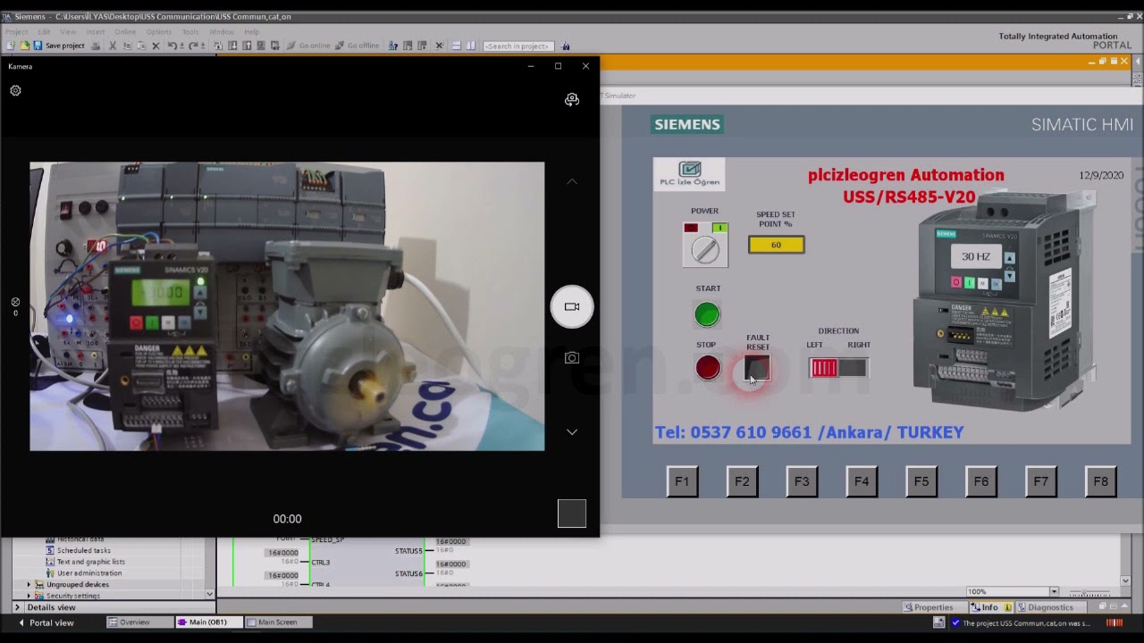 V20 Driver Control with USS Protocol (V20 Driver USS Protokol ile ...