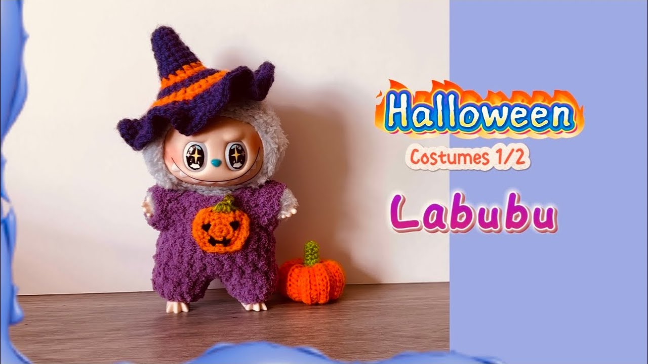 Halloween Labubu🐽tutorial1/2🐽how to crochet Halloween costumes for ...