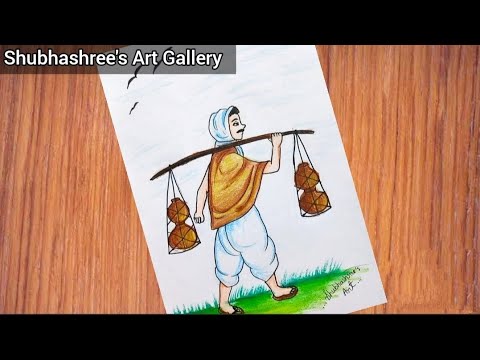 How to draw a easy human figure step by step ️ ️ Shubhashree's Art ...