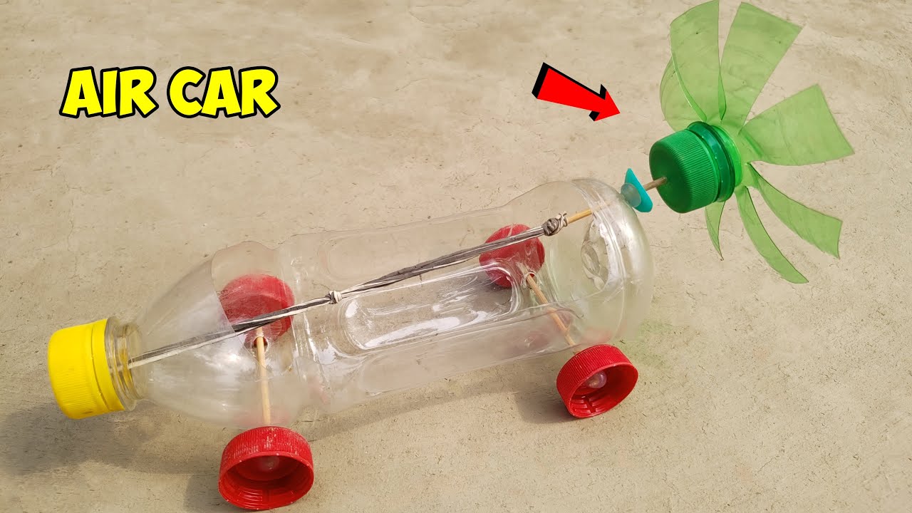 Rubber band powered air car | Science project 2022 - YouTube