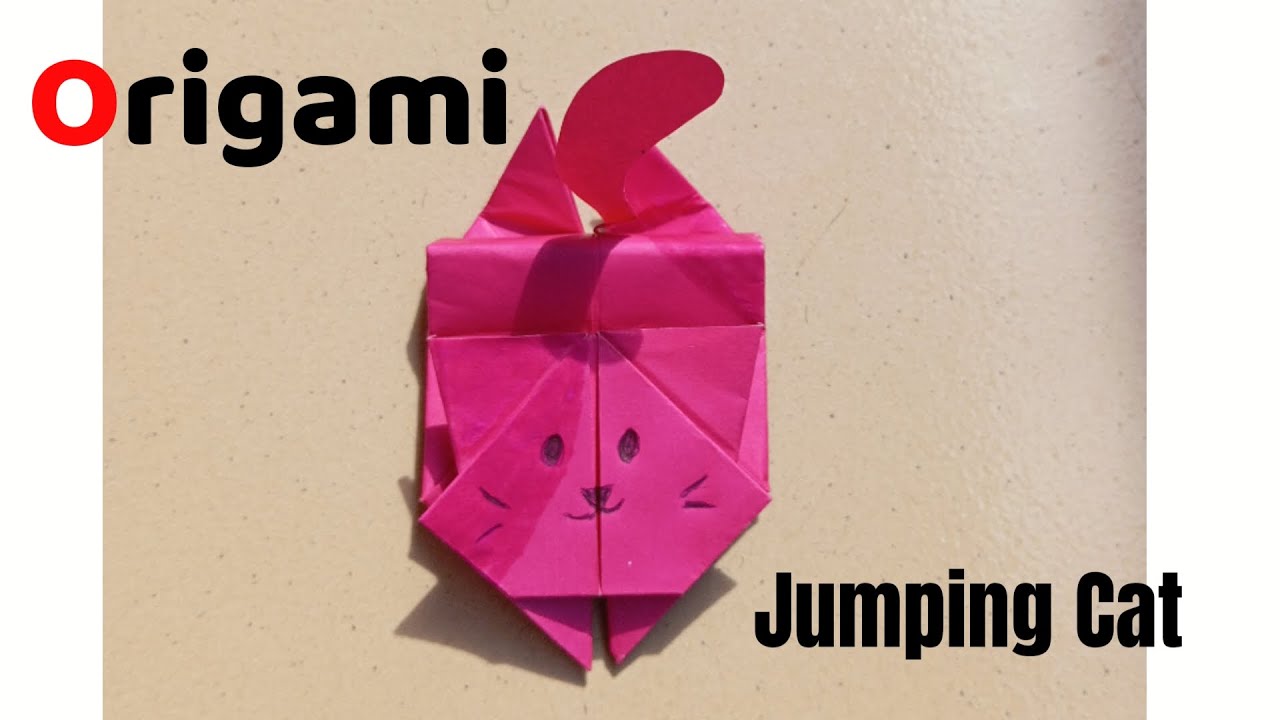 How to make an Origami Jumping Cat | DIY Paper Jumping Cat - YouTube