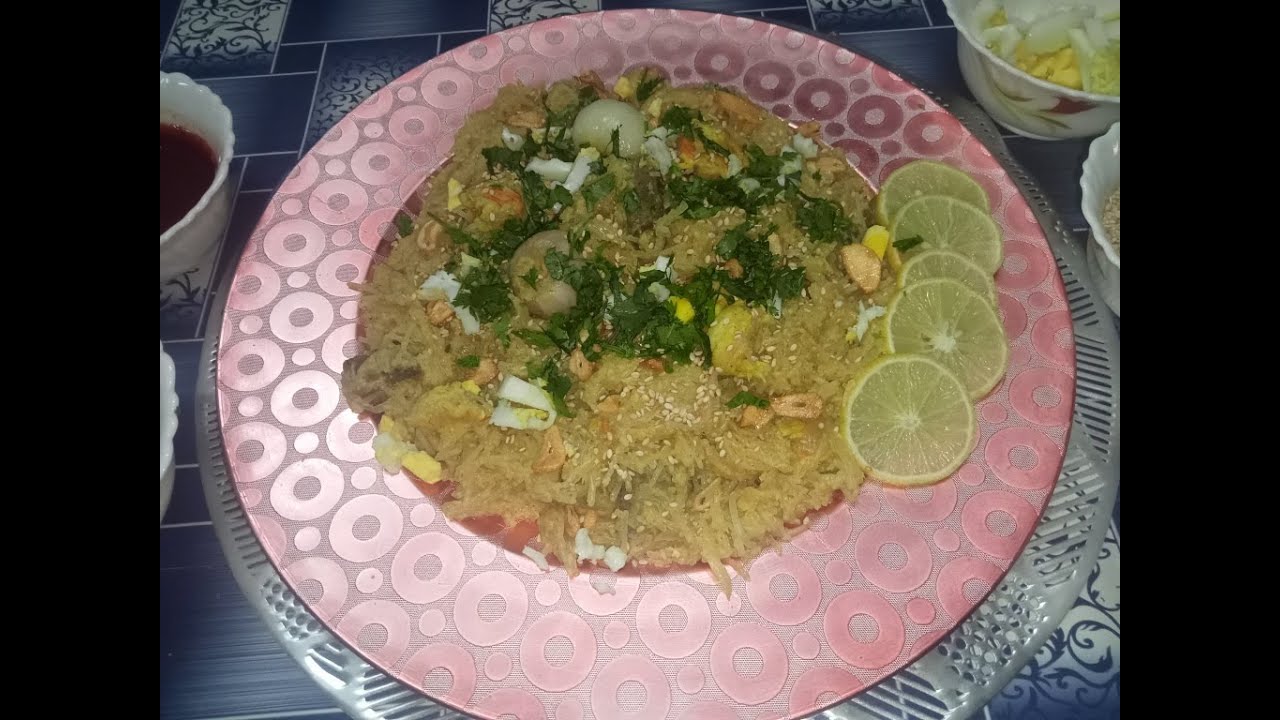 Burmish Rice noodle with prawns and liver Recipe/ chazen recipe by Bham ...