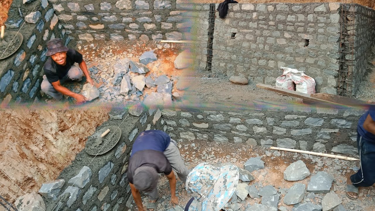 New construction retaining wall & Septic tank @Adknagavlog - YouTube