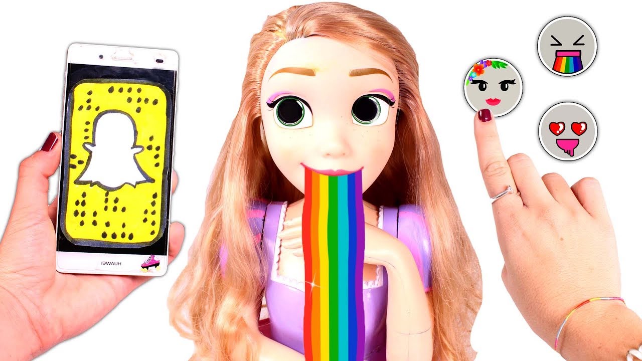 PRINCESS RAPUNZEL 🐶 Princess Rapunzel Tries out Snapchat Filters ...
