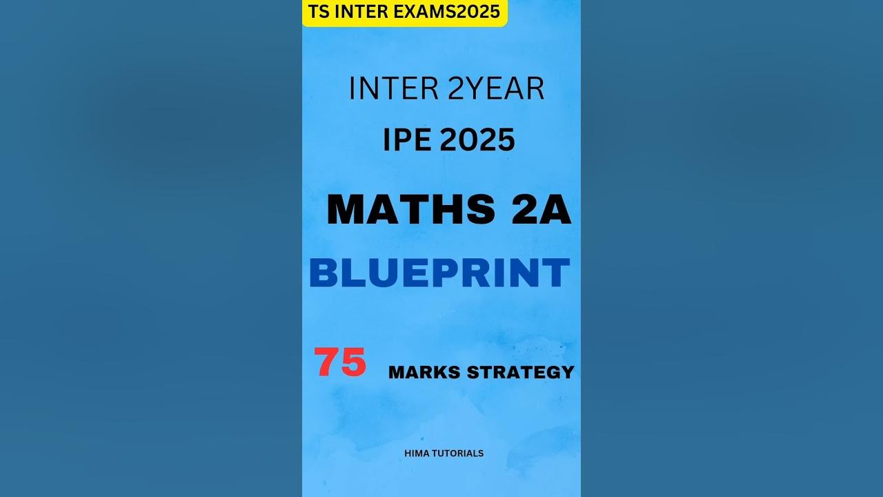 TS INTER Maths 2A BLUEPRINT 2025 #ipe2025 #shorts #trending #viralvideo ...