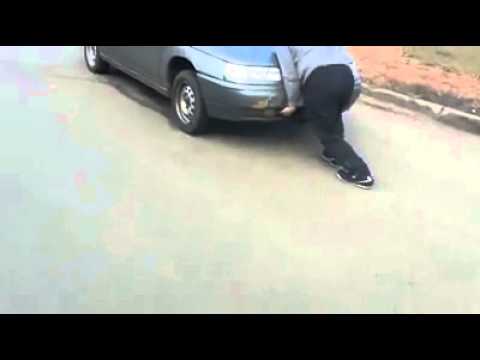 Man stop car with bare hands. - YouTube
