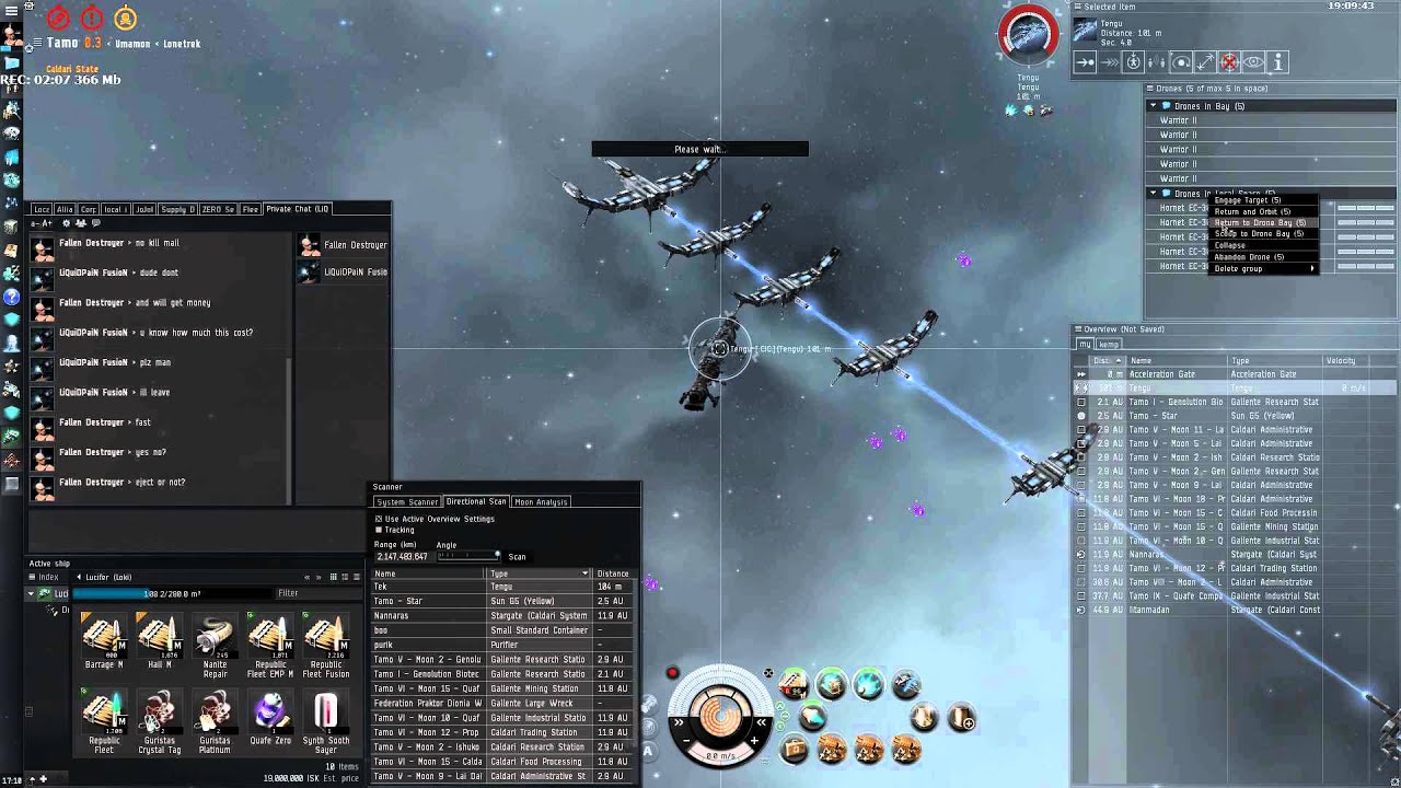 pvp loki vs 2b pve tengu, pilot ejected, his tengu become mine ;) - YouTube
