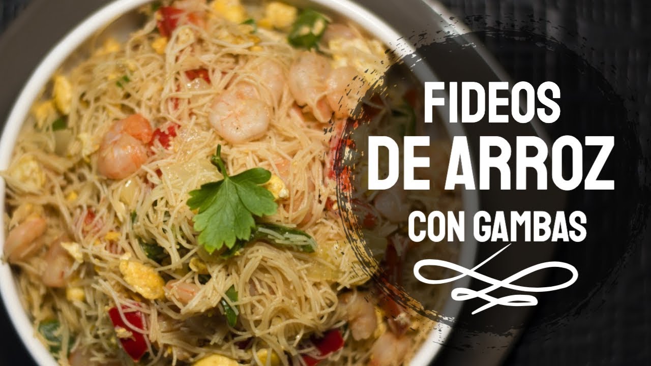 🥇Fideos Chinos de Arroz con Gambas Recetas Fáciles y Rápidas - YouTube