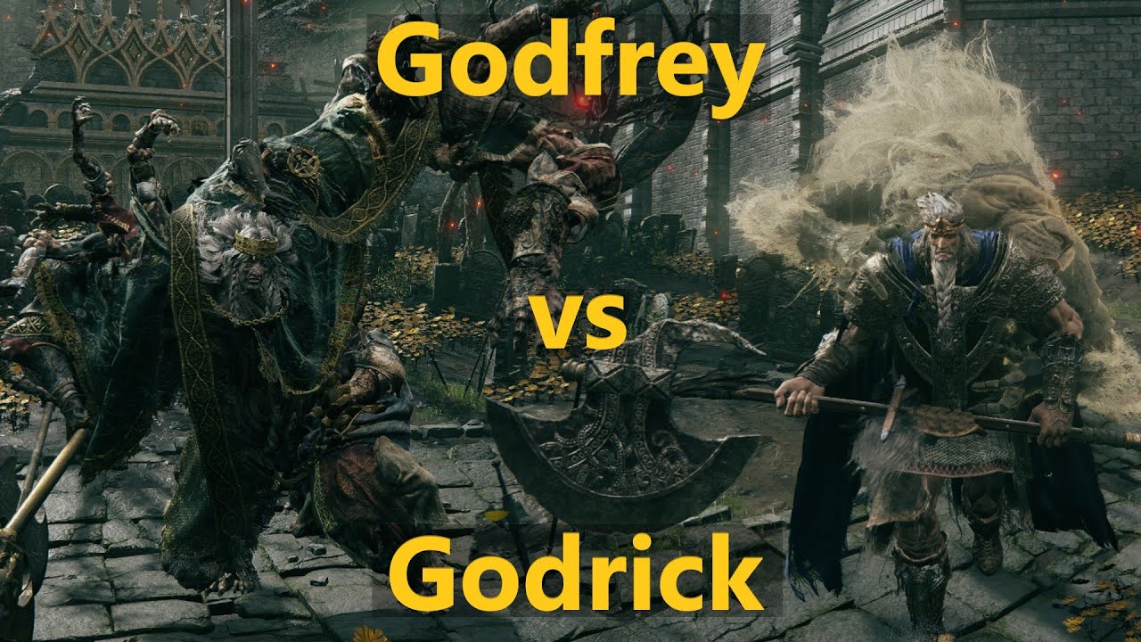 Godfrey, First Elden Lord vs Godrick the Grafted - YouTube