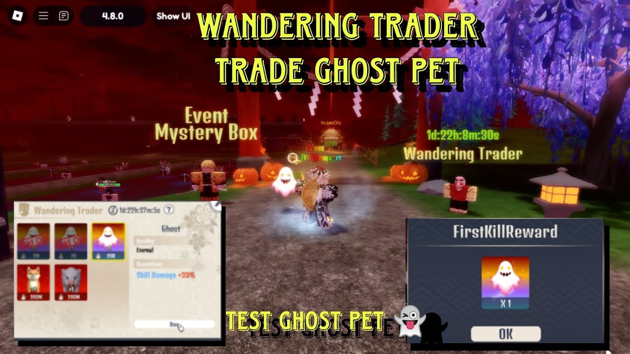 demon soul simulator - Wandering trader trade ghost pet 🤯|| test ghost ...
