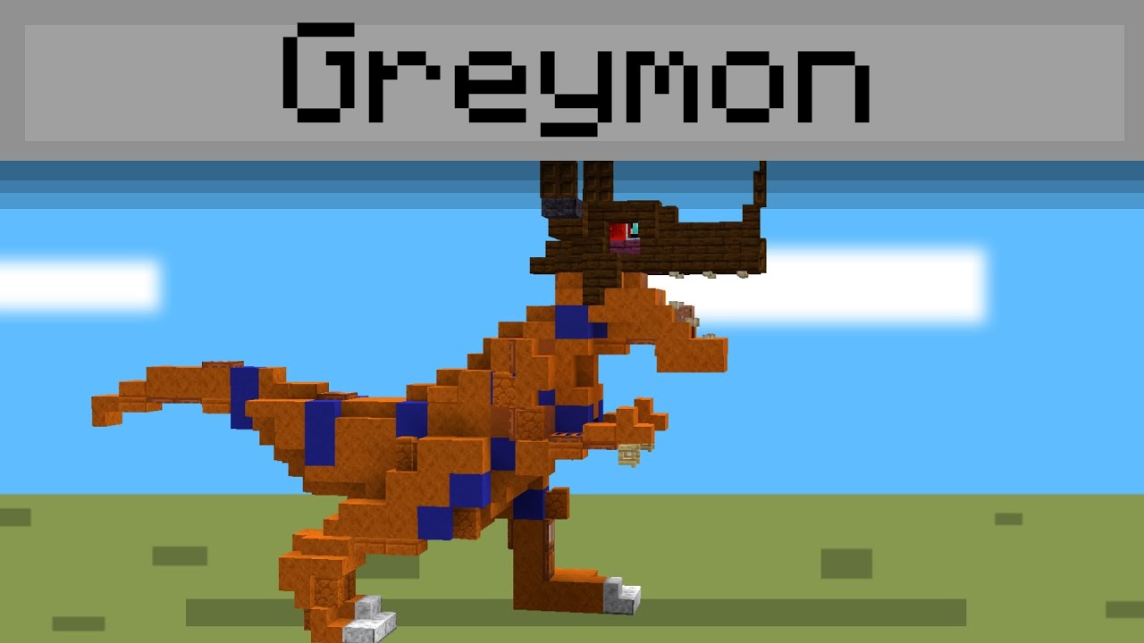 Minecraft | How To Build: Greymon (Digimon) - YouTube
