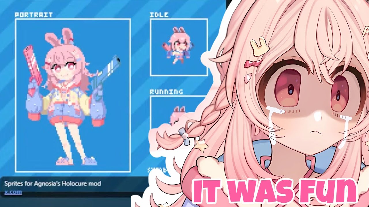 Pippa is sad for everything that happened with Holocure mod - YouTube