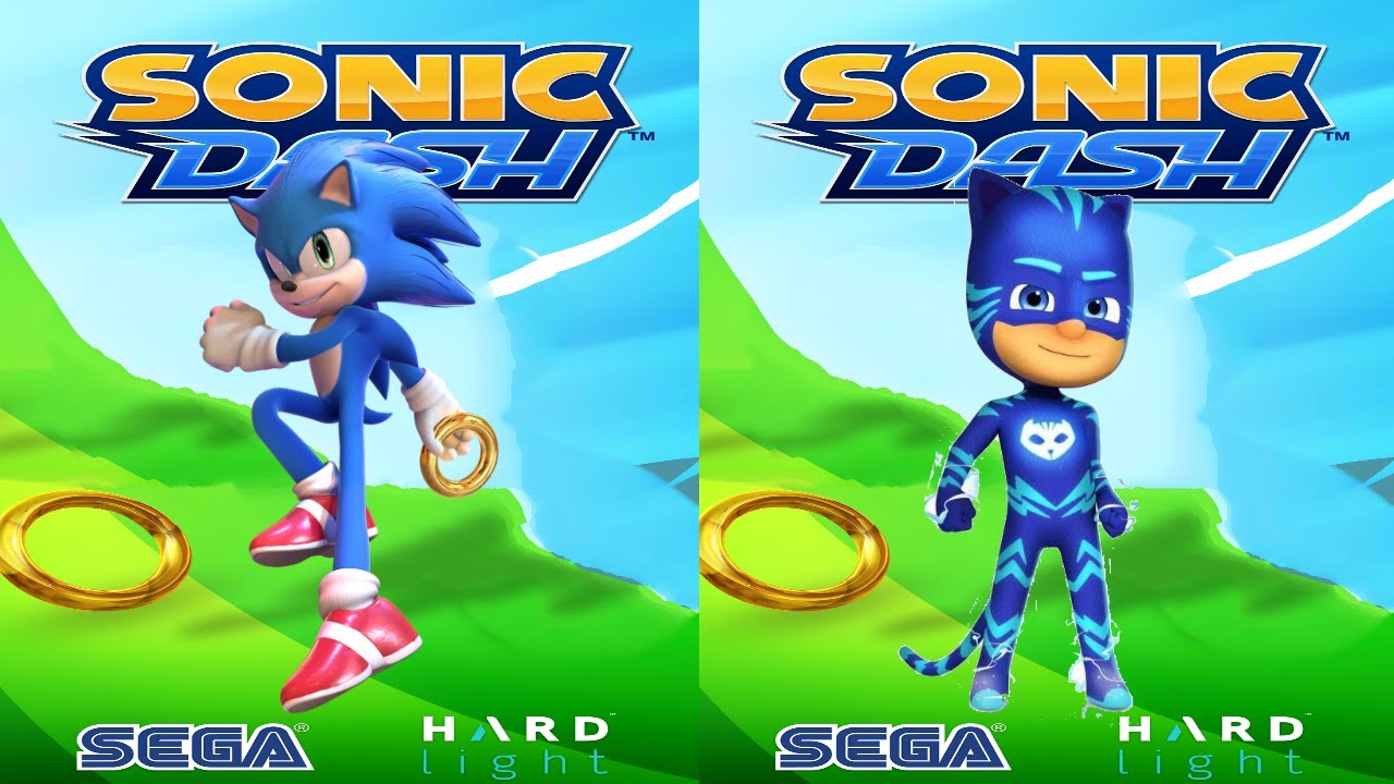 Sonic Dash vs PJ Masks Catboy Run - Movie Sonic vs All Bosses Eggman ...