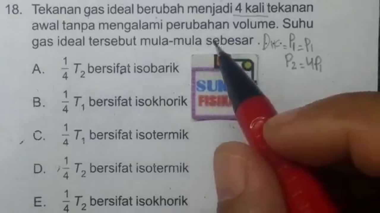Tekanan gas ideal pada keadaan isokhorik termodinamika - fisika SMA ...