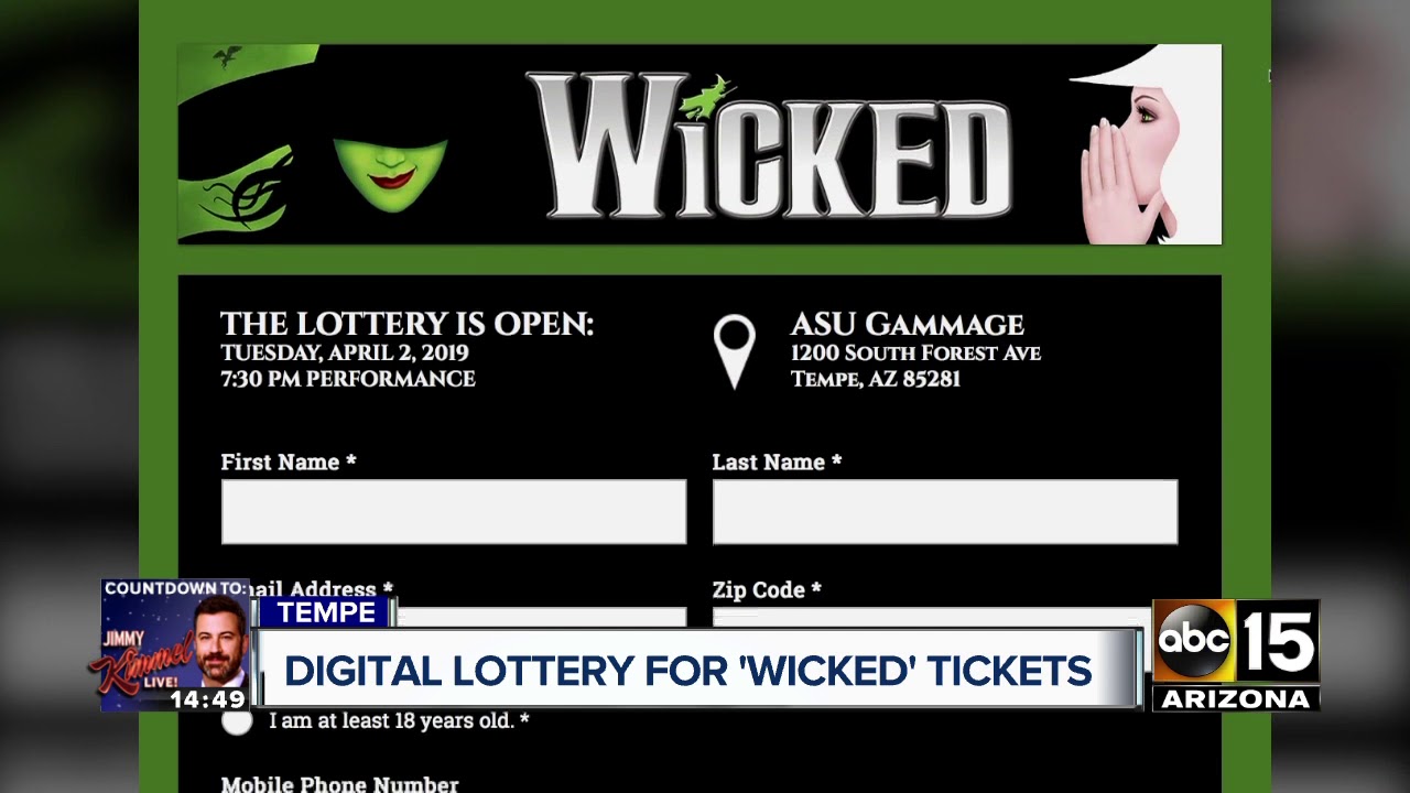 Digital lottery for Wicked tickets - YouTube