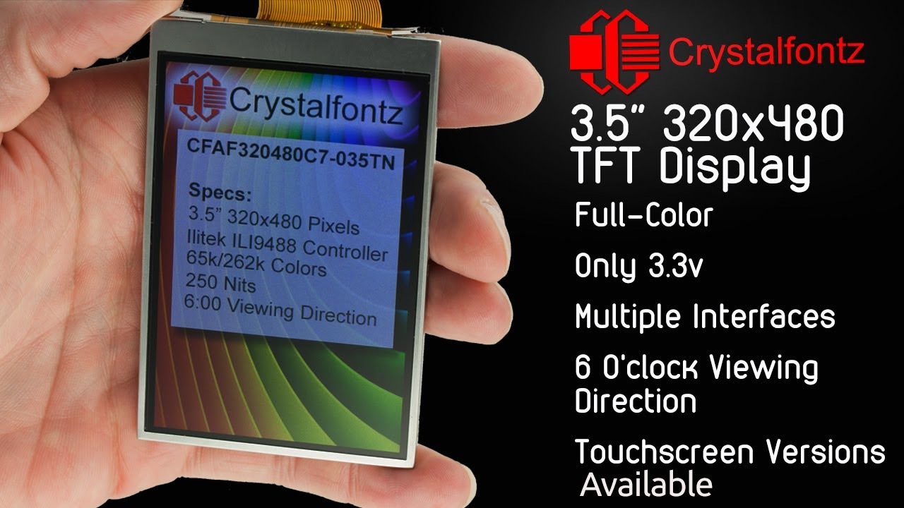 Stunning 320x480 3.5" TFT Display Module! with TONS of interfaces! and ...