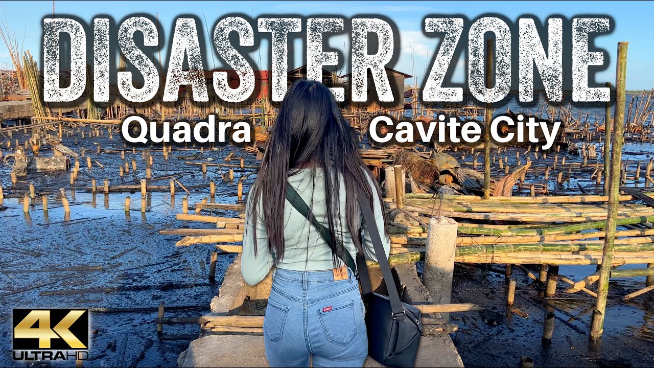 Walking a DISASTER ZONE in Quadra Cavite City Philippines [4K] - YouTube