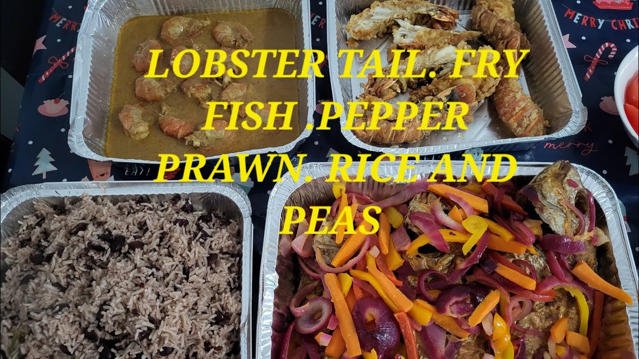 MY 🎅 CHRISTMAS🌲 DINNER PEPPER PRAWN .FRY FISH. FRY LOBSTER TAIL AND ...