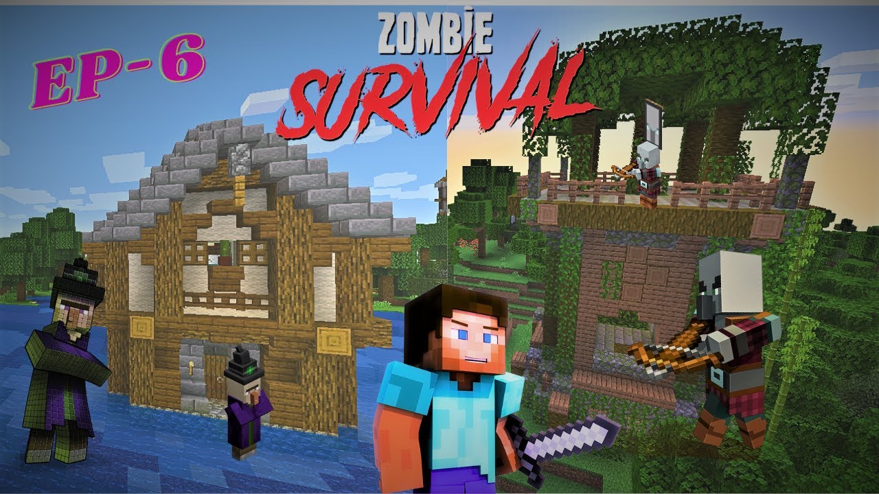 I Am Fight Today Pillager and Witch But...? ! Zombie Survival Minecraft ...