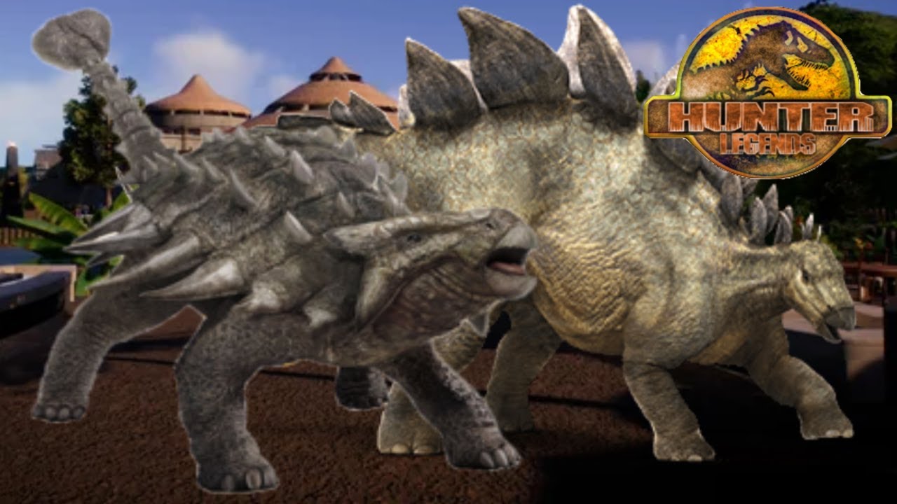 Jurassic Park Hunter Legends | Stegosaurus & Ankylosaurus Kill All ...