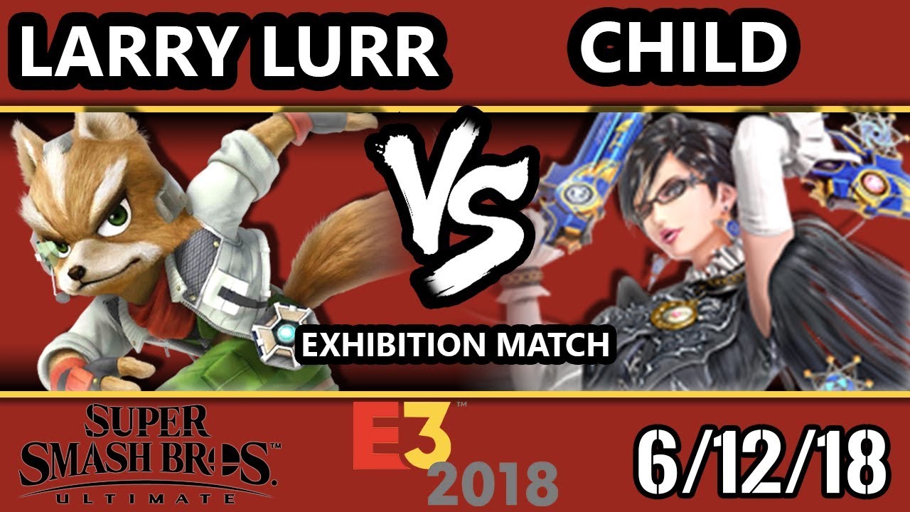 E3 2018 - SSBU Demo - Larry Lurr (Fox) Vs. Child (Bayonetta) Smash Bros ...