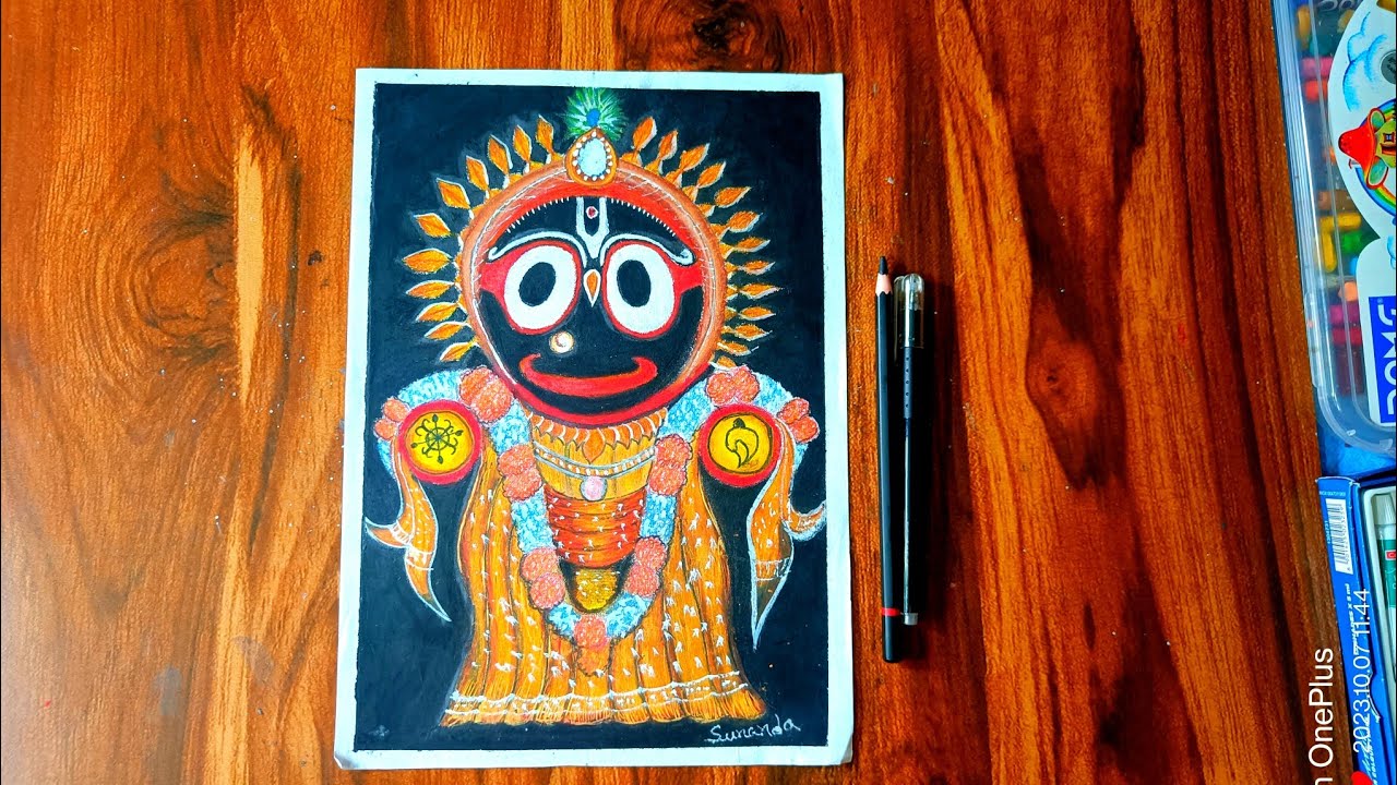 Lord Jaganath Drawing Step By Step।।Oil Pastels Colour Drawing ।। The ...
