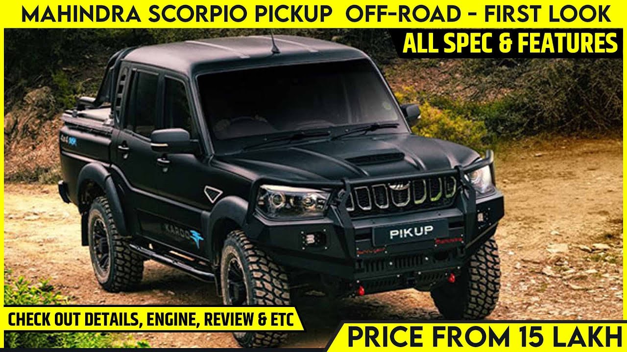 Mahindra Pik Up Karoo Dusk (Scorpio 4x4 Pickup) Launched -First Look ...