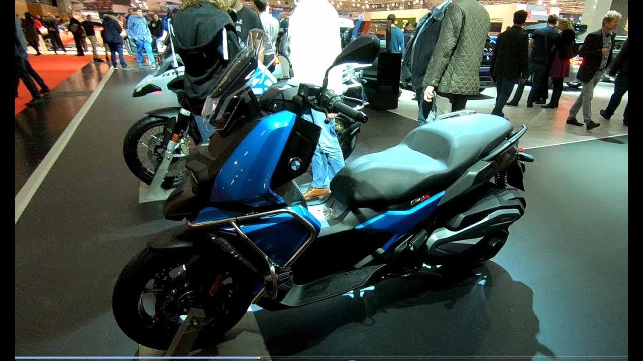 BMW C 400 X SCOOTER MODEL 2018 BLUE COLOUR WALKAROUND - YouTube