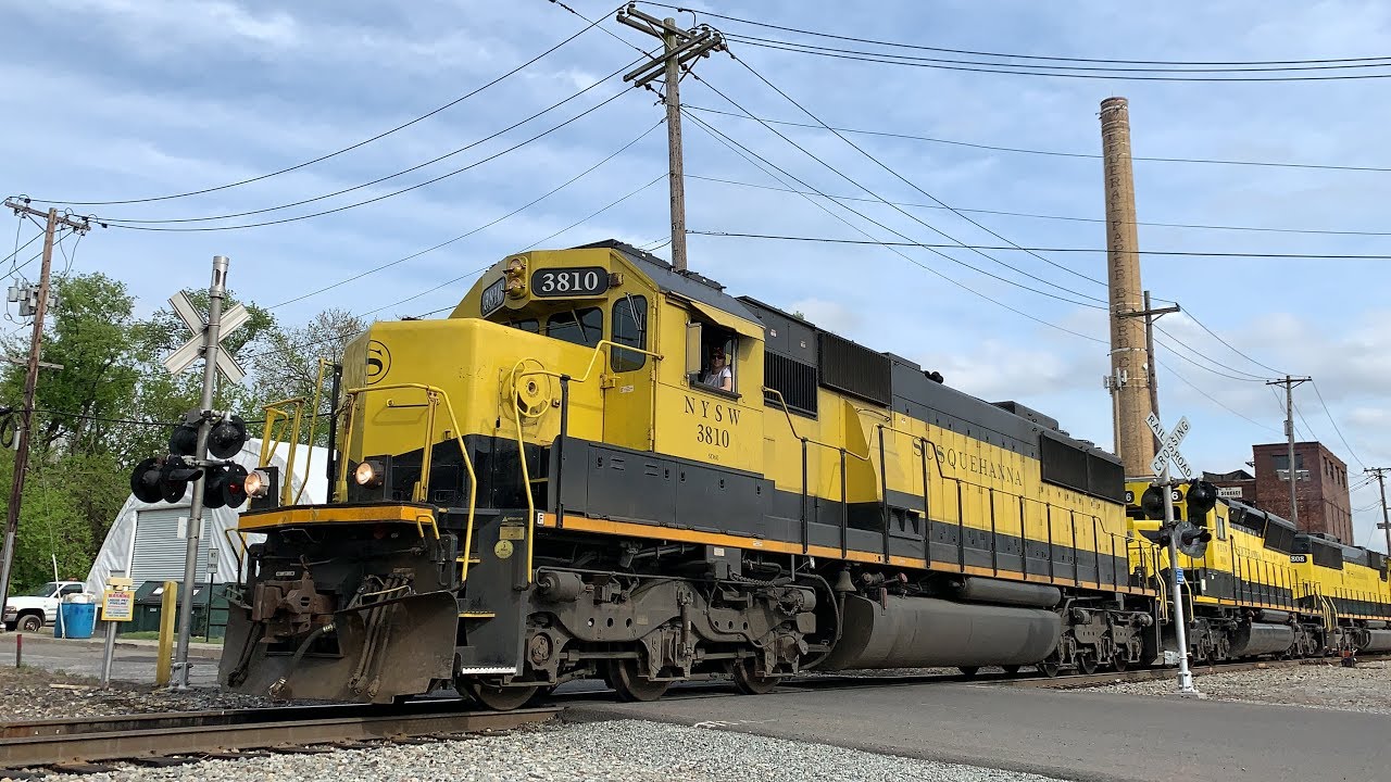NYS&W SU-99 @ Bogota, NJ, with 2 SD60s and an SD33ECO - YouTube