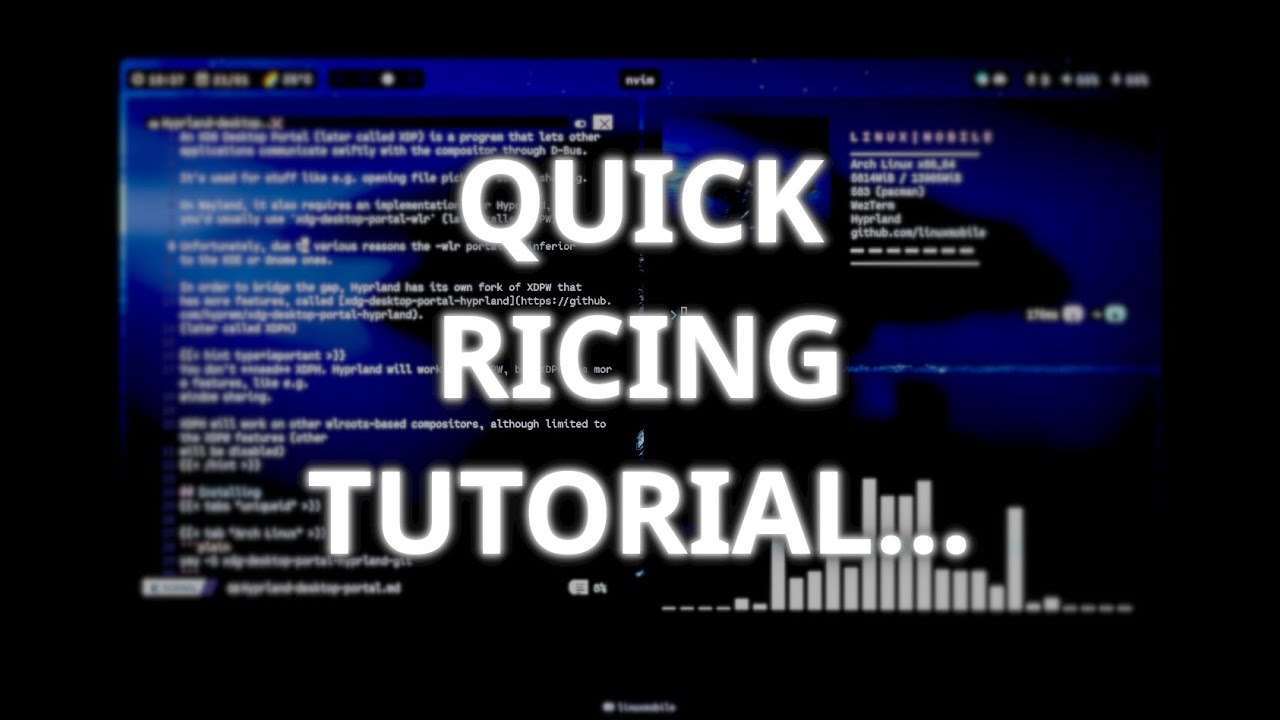 The EASIEST RICING for the best result... | Hyprland - YouTube