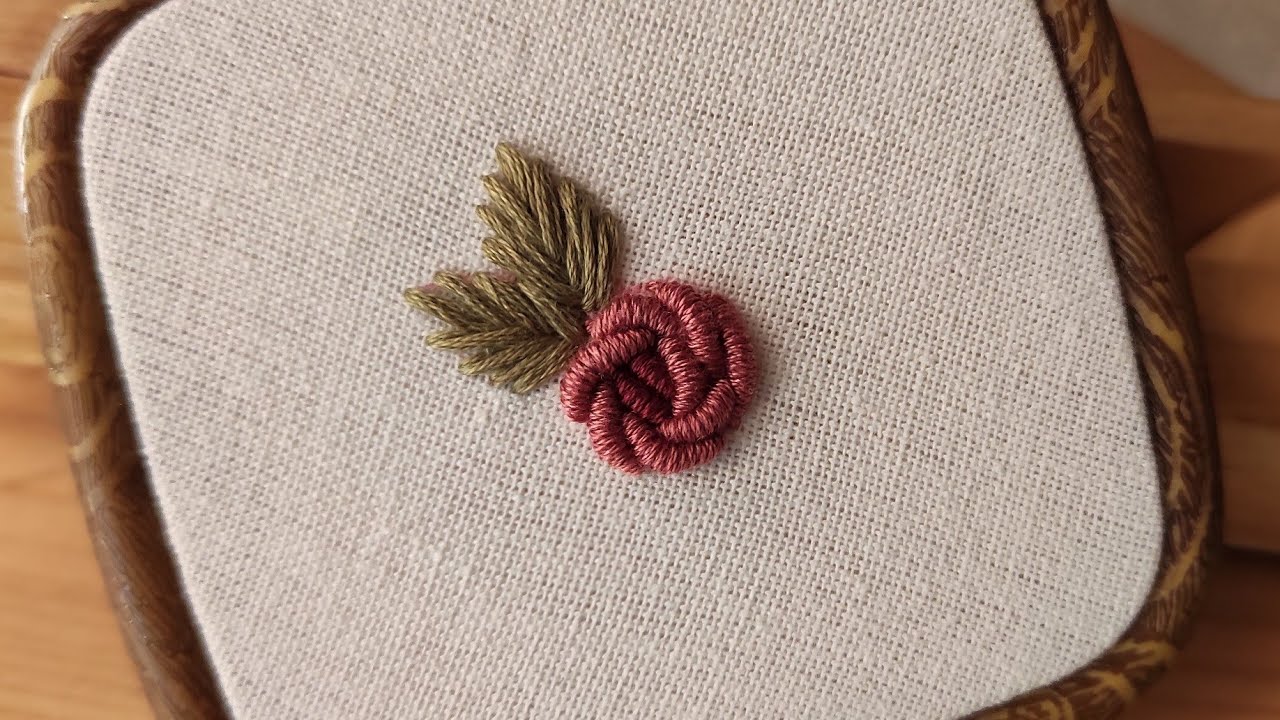 Easy Bullion Knot Rose Tutorial / Step by step Hand Embroidery Tutorial ...