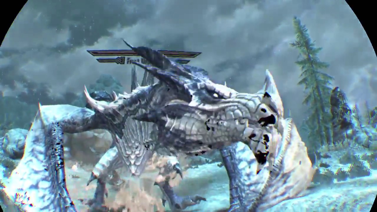 Skyrim VR_3 Dragons, Dremora Lords, Serana, horses and a mammoth BATTLE ...