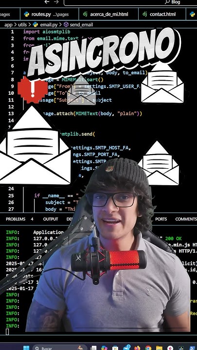 Envio de correos asíncrono con python. #aprenderpython #programming # ...