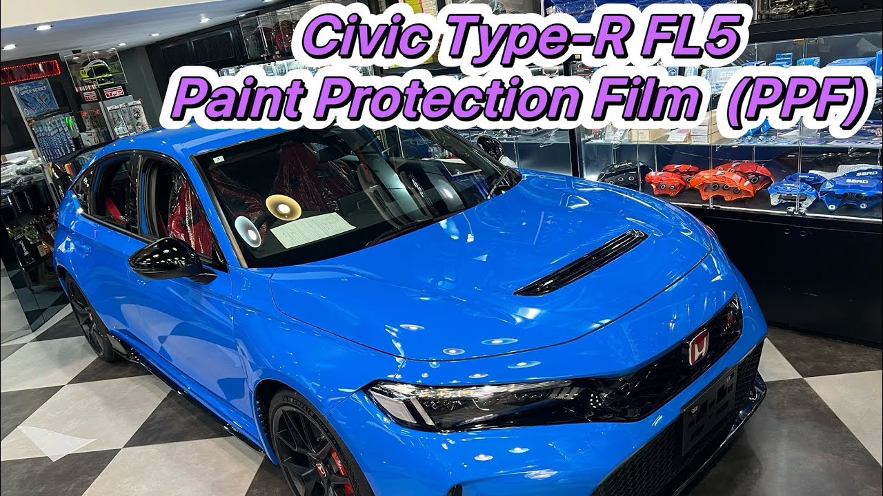 HONDA Civic Type-R FL5 貼 PPF Paint Protection Film (PPF) 工序 - YouTube