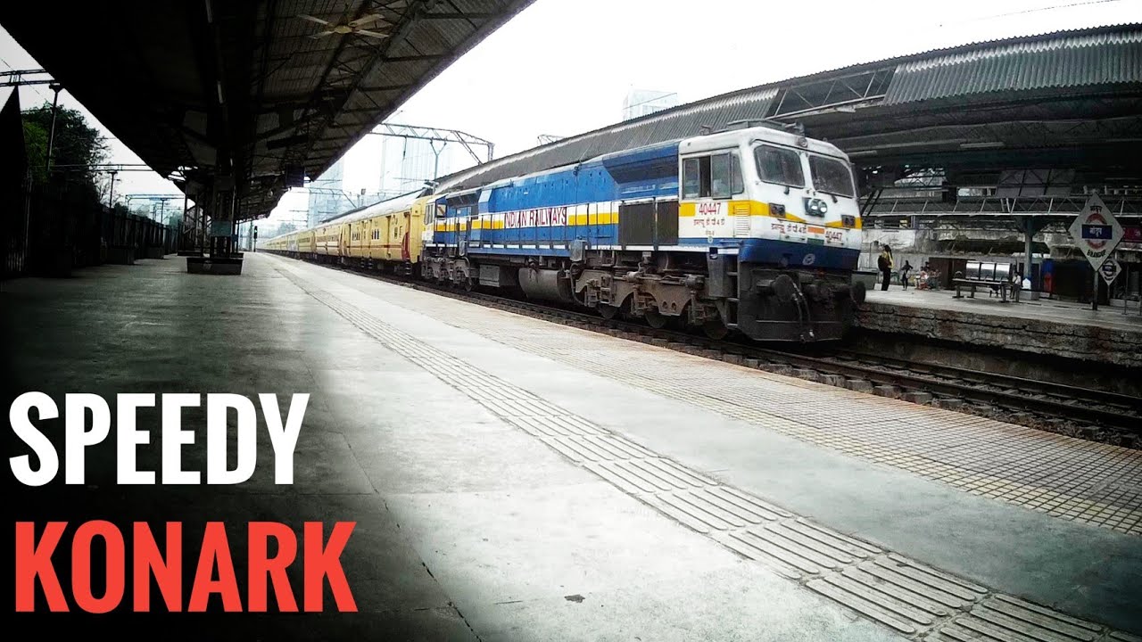SPEEDY Mumbai Konark Express With EMD Pune WDP-4D | Indian Railways ...