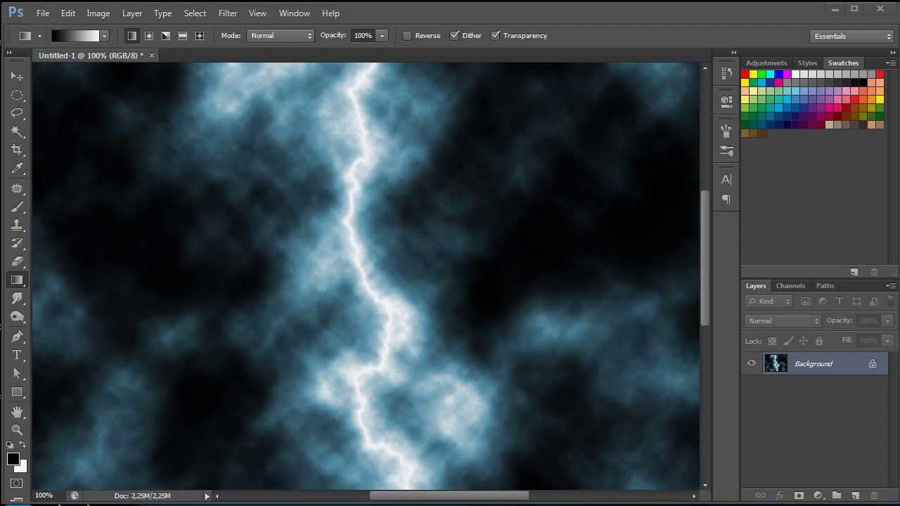 Como criar uma textura de raio no Photoshop - YouTube