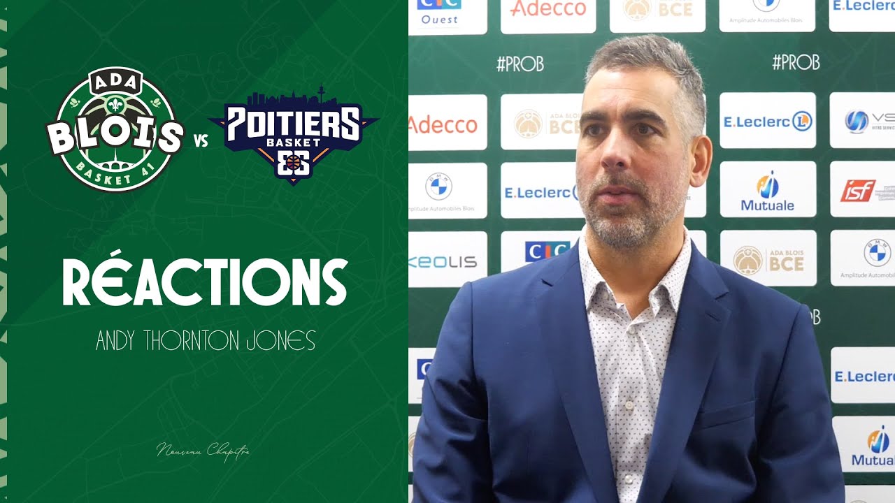 #Réactions 🎤 | Andy Thornton Jones | ADA Blois vs Poitiers Basket 86 ...