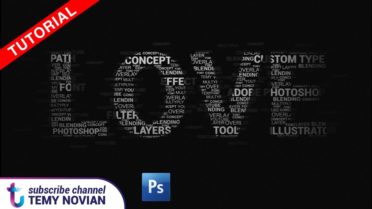 Photoshop tutorial creative typography - YouTube