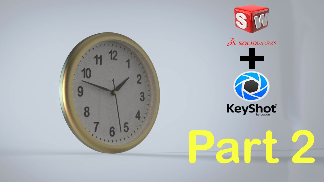 Solidworks tutorial | Design a Wall clock & render with keyshot Parte 2 ...