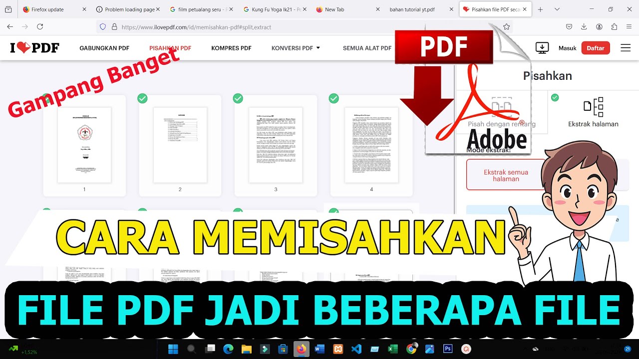 Cara Memisahkan File PDF Menjadi Beberapa File - YouTube