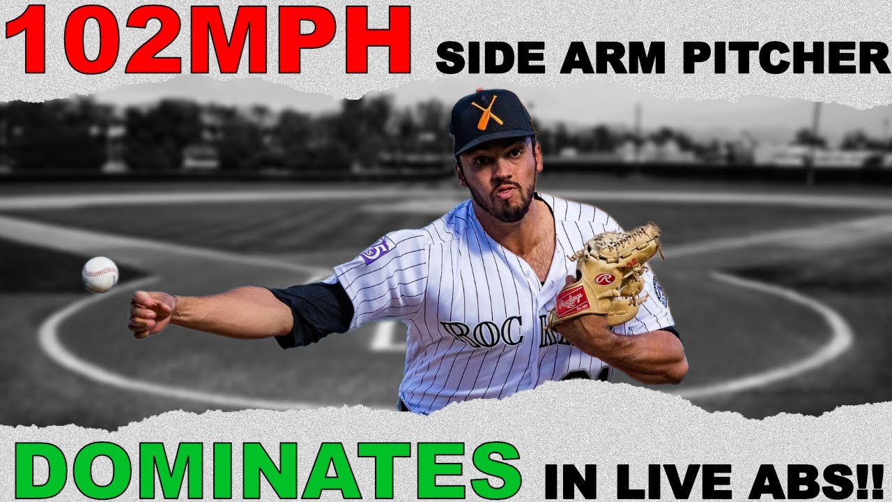 102 MPH Side Arm Pitcher DOMINATES in Live At Bats!!! - YouTube