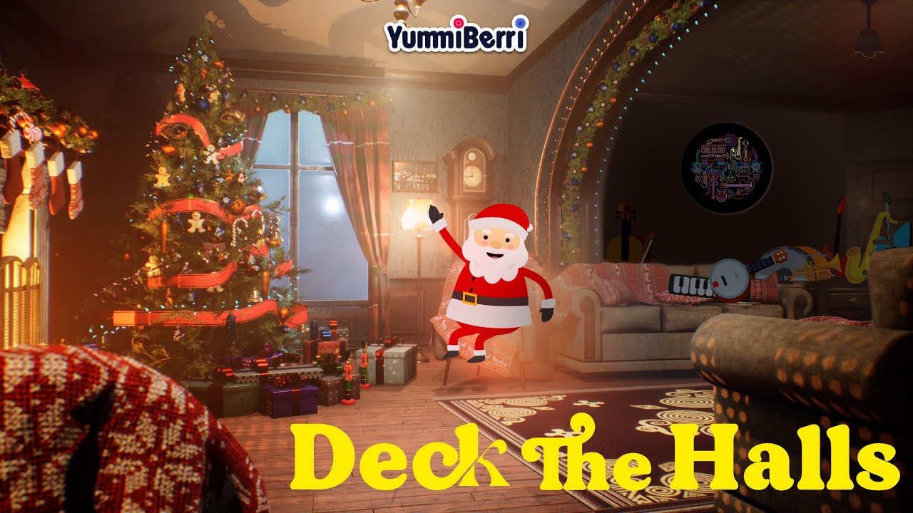 DECK THE HALLS with Lyrics | YummiBerri kids' songs and more! - YouTube
